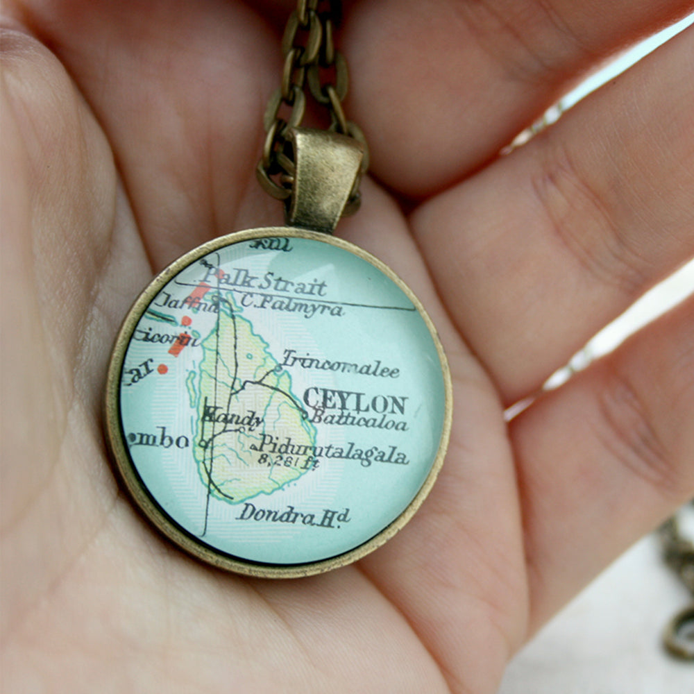 Home / Map Jewellery / Two Sided Map Necklace