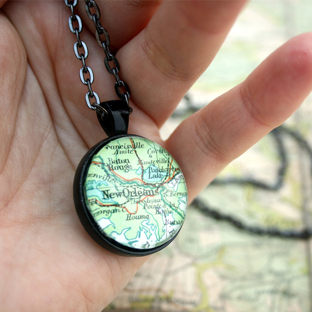 Home / Map Jewellery / Two Sided Map Necklace